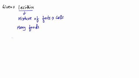 SOLVED:Draw the structure of a lecithin. What structural features make ...