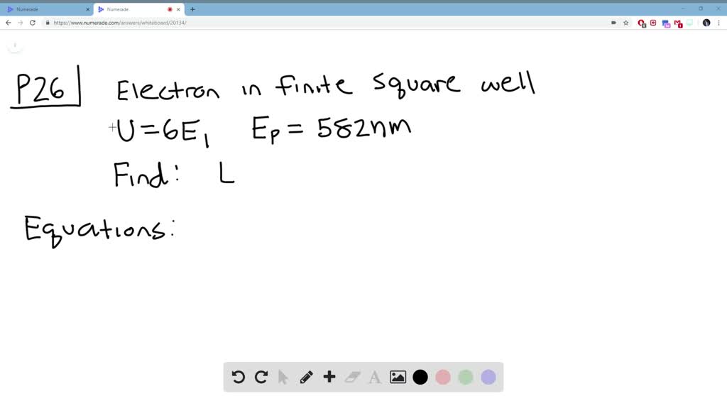 SOLVED:An electron is bound in a square well that has a depth equal to six times the ground ...