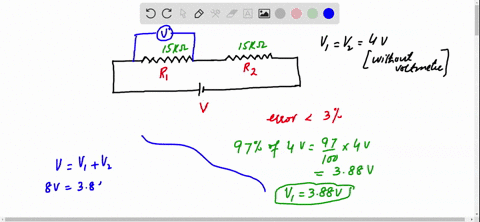 SOLVED:(III) What internal resistance should the voltmeter of Example ...