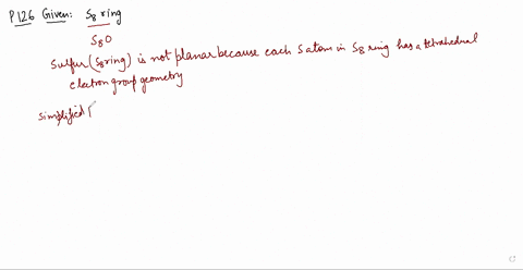 SOLVED: One of the allotropes of sulfur is a ring of eight sulfur atoms ...