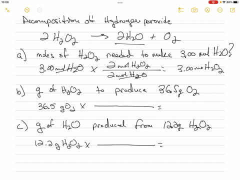 SOLVED:In the lab, students generated and collected oxygen gas ...
