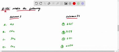 ⏩SOLVED:Match the following: Column I (Gases) Column II (Van der… | Numerade