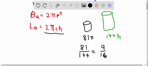 SOLVED:Two similar cylinders have lateral areas 81πand 144π. Find the ...
