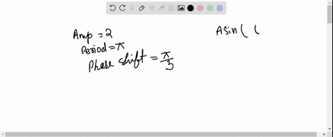 SOLVED:Find an equation of the sine function with amplitude 2 , period ...