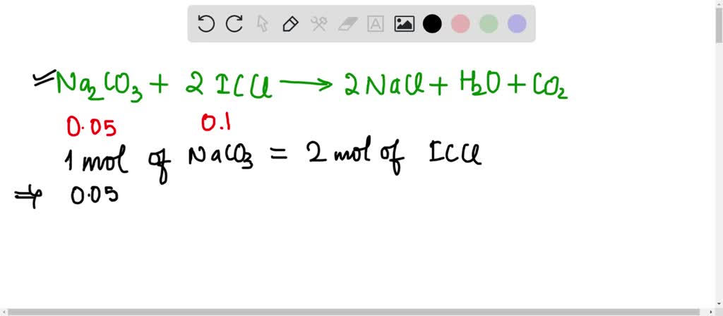 SOLVED:(A): For the reaction Na2 CO3+HCl →NaCl+NaHCO3 The equivalent ...