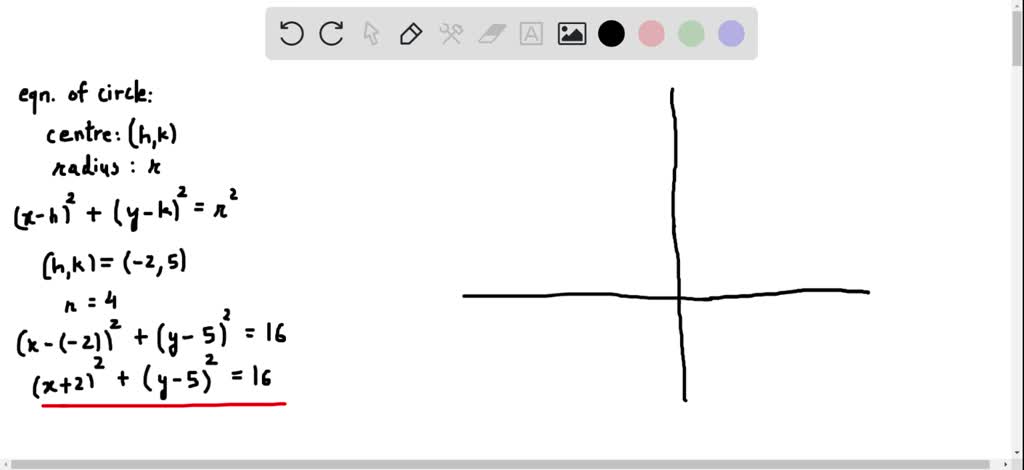 SOLVED:(a) find the center-radius form of the equation of each circle ...