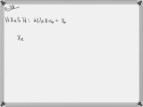 SOLVED:The first compound containing a xenon-sulfur bond was isolated ...