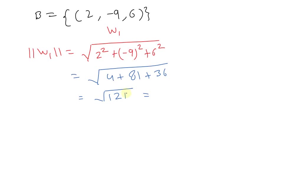 SOLVED: Apply the Gram-Schmidt orthonormalization process to transform ...