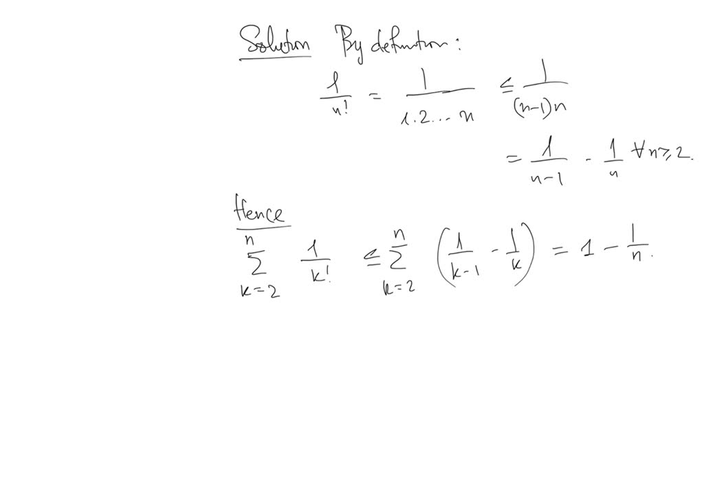 SOLVED: 1. Discuss the importance of the Telescoping Series, and why ...