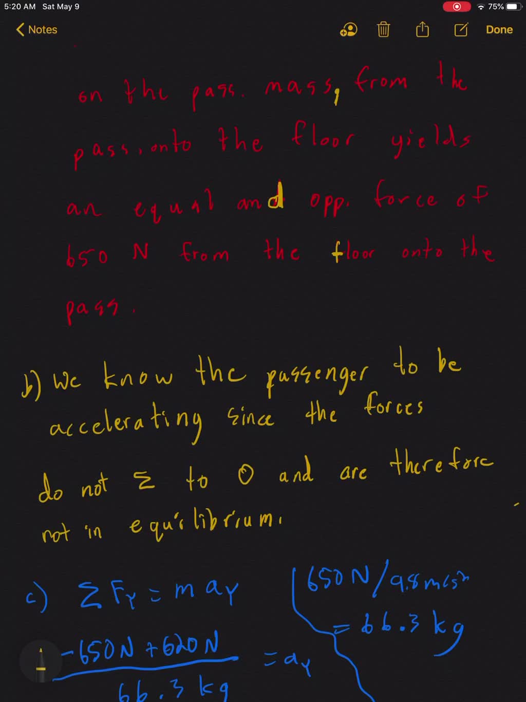 The upward normal force exerted by the floor is 620 N on an elevator ...