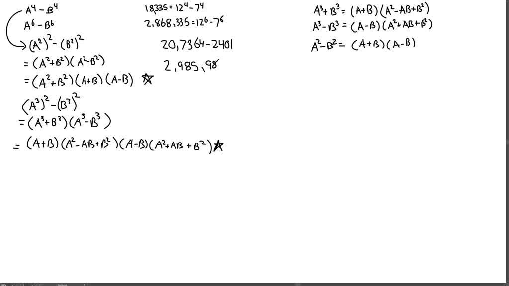 SOLVED:Differences of Even Powers (a) Factor the expressions completely ...