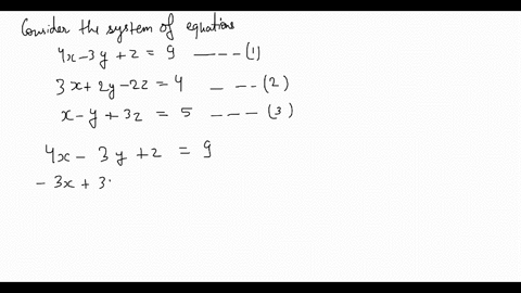 If the equations are dependent, write the solution set in terms of the ...
