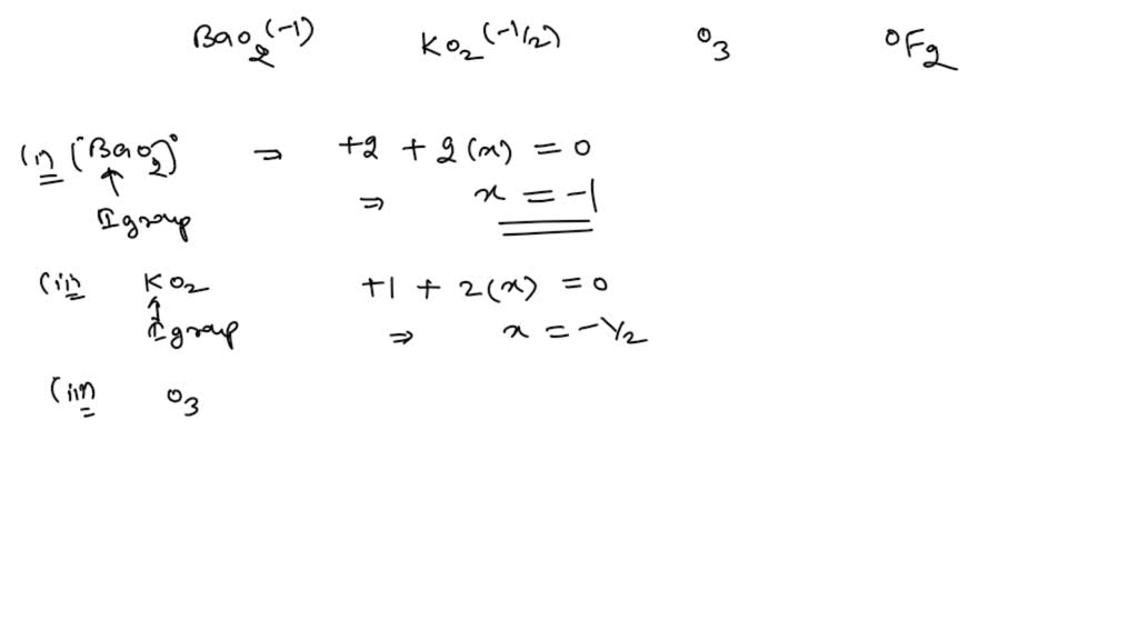 In which of the following the oxidation number of oxygen has been ...