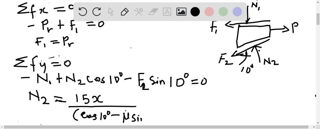 SOLVED:The 7 " wedge is driven under the spring-loaded wheel whose ...