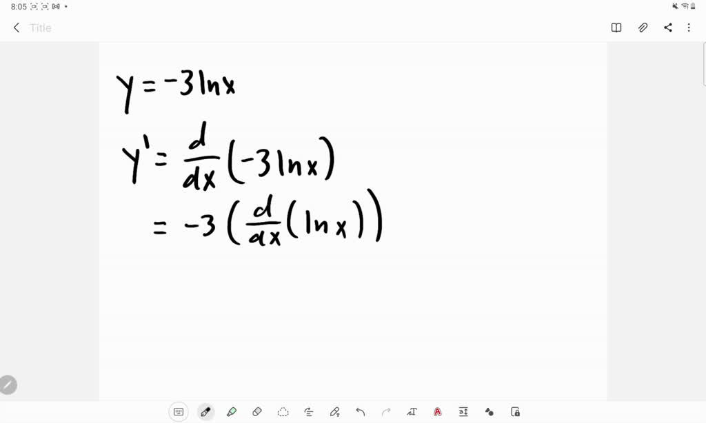 SOLVED y ln 3 X 2 
