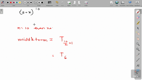 SOLVED:Find the middle term in the binomial expansion of (a+x)^10 [ C.U ...