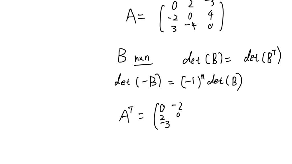 SOLVED: Show without computation that the following determinant is equal to zero. Hint: Consider ...