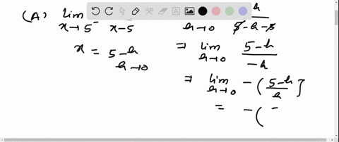 SOLVED:Find each limit. Use -∞and ∞when appropriate. f(x)=(x)/(x-5) (A) limx →5^- f(x) (B) limx ...