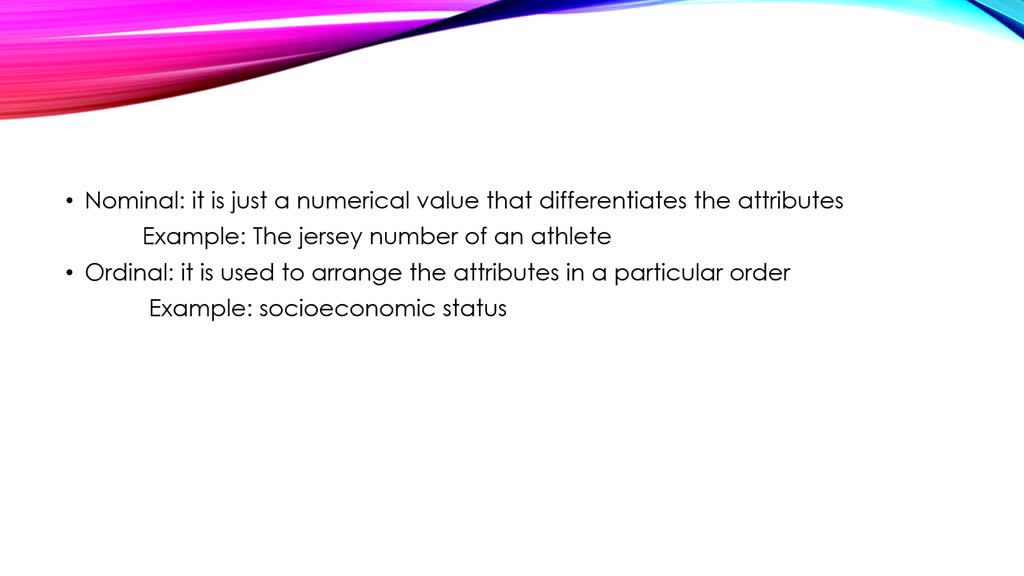 SOLVED:Name the four scales of measurement identified by S. S. Stevens.