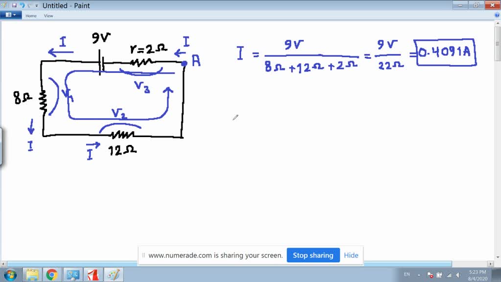 (I) Calculate the current in the circuit of Fig. 19-43 and show that ...