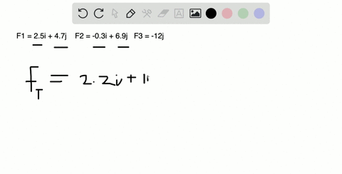 SOLVED:The force vectors given are acting on a common point P. Find an ...