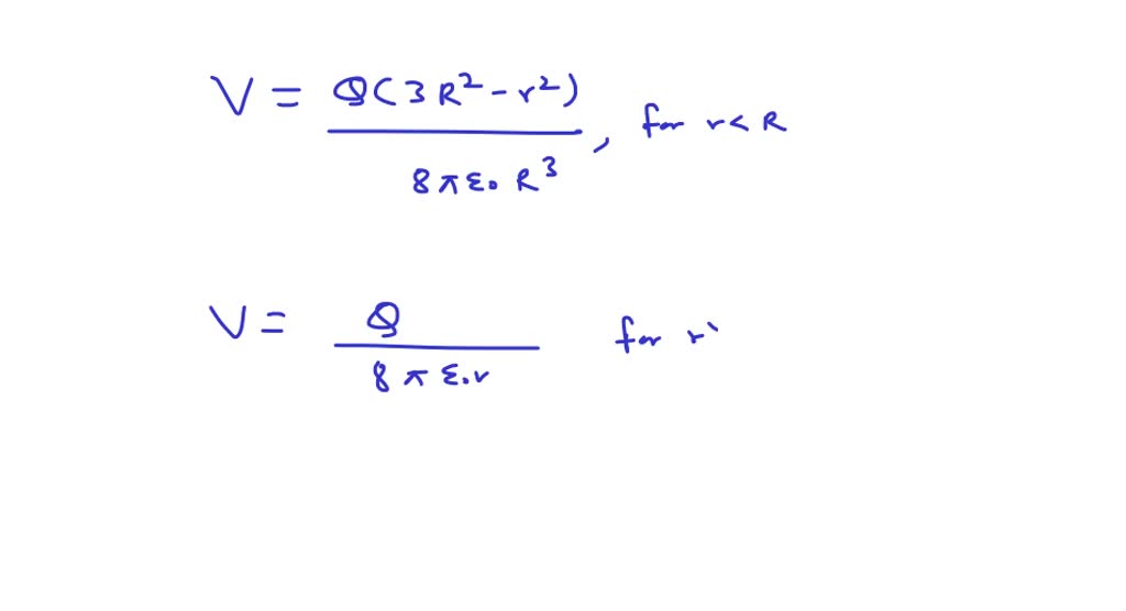 SOLVED:A solid sphere of radius R is charged uniformly. The ...