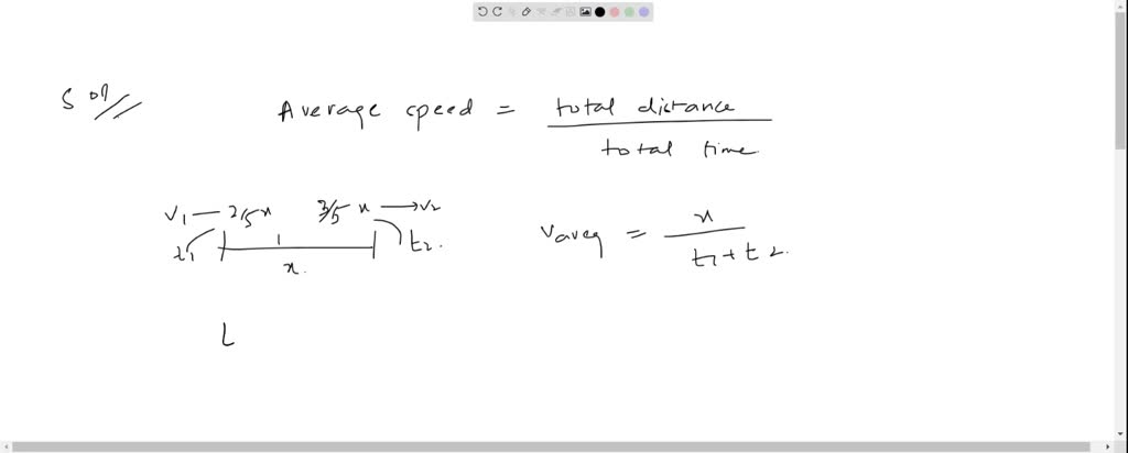 SOLVED:a vehicle travels half the distance l with speed v1 and half ...