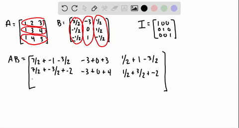 SOLVED:In Exercises 1-12, find the products A B and B A to determine whether B is the ...