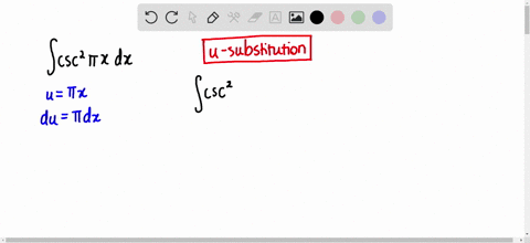 SOLVED:Calculate. ∫csc^2 πx d x