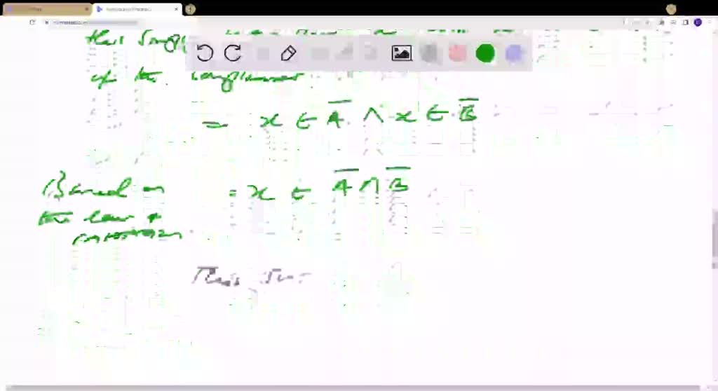 SOLVED: Prove the first De Morgan law in Table 1 by showing that if A ...