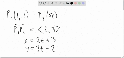 SOLVED: Find parametric equations for the line through P1 and P2 and ...