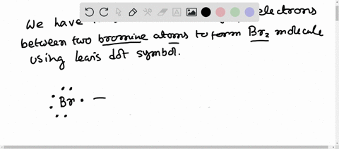 SOLVED:Use Lewis dot symbols to show the sharing of electrons between ...