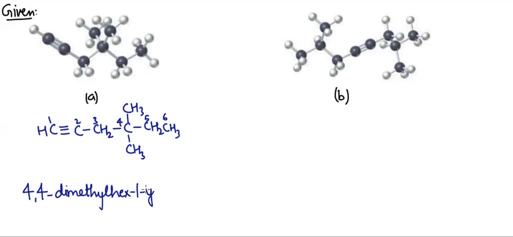 SOLVED:Name the following alkynes: SOLVED:Name the following alkynes: