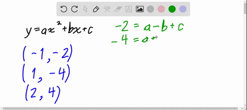 ⏩SOLVED:Curve Fitting Find real numbers a, b, and c so that the… | Numerade