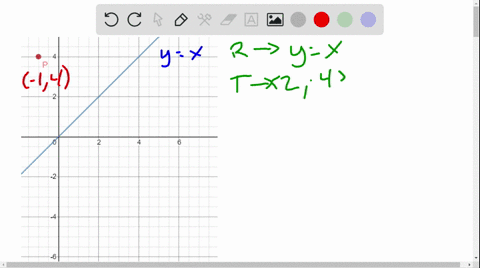SOLVED:Draw the result of each composition of isometries. Reflect ...