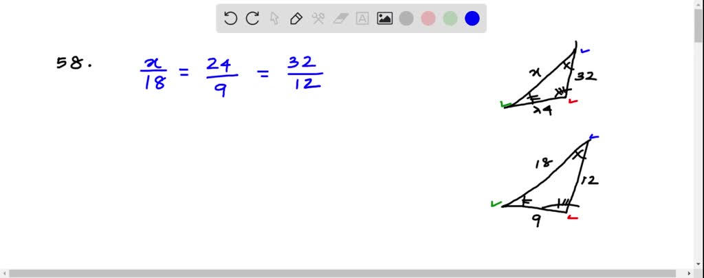 SOLVED:Given the following similar triangles, find x.