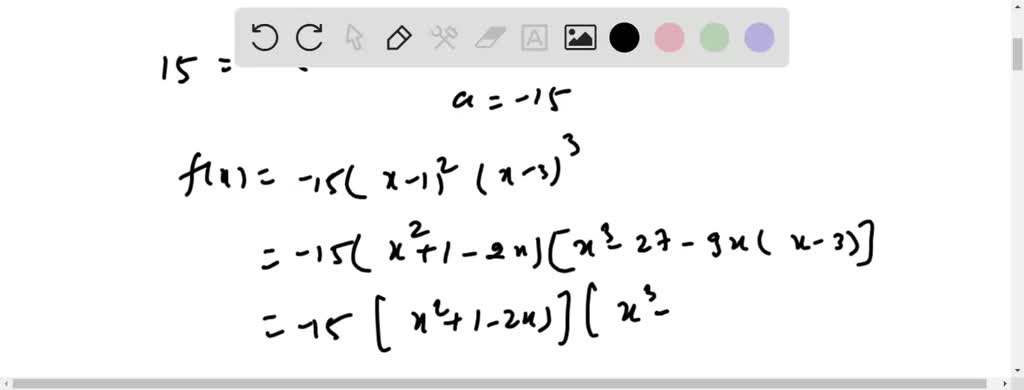 SOLVED:Write an equation for a polynomial the given features Degree 5 ...
