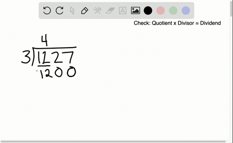 SOLVED:Divide and check by multiplying, (see Examples 3 and 4.) 1227 ÷3