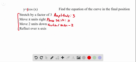 SOLVED:Find the equation of each sine wave in its final position. The ...