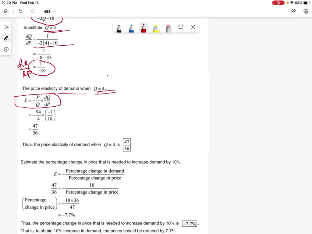 SOLVED:The demand function of a good is given by Q=(1000)/(P^2) (a ...