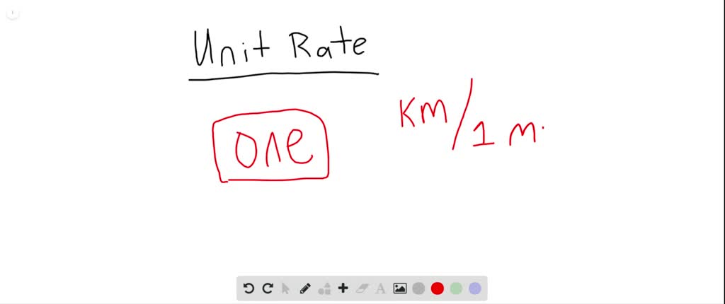 SOLVED:Complete the sentence. A unit rate is a rate per ? given unit.