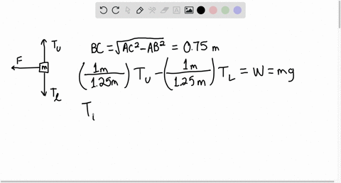 A 4.00 kg block is attached to a vertical rod by means of two strings ...