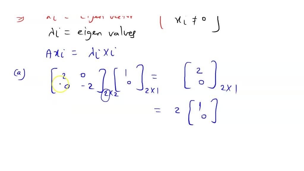 Verify that λi is an eigenvalue of A and that xi is a corresponding ...