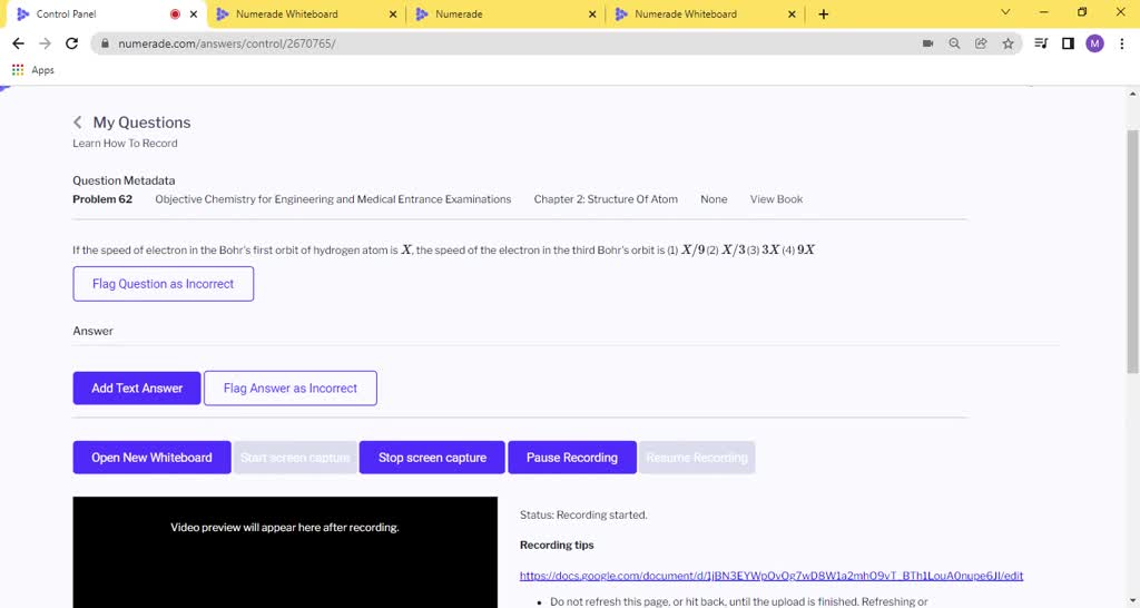 ⏩solved If The Speed Of Electron In The Bohrs First Orbit Of… Numerade