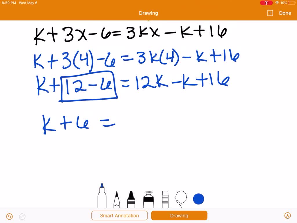 SOLVED:Determine the value(s) of k such that the system of linear equations has the indicated ...