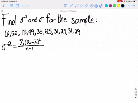 SOLVED:By hand, find the population variance and standard deviation or ...