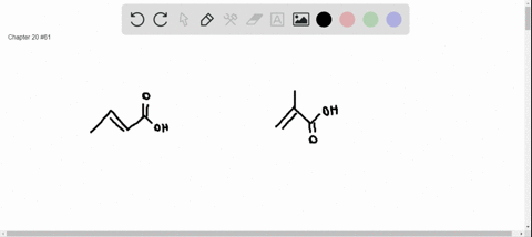 SOLVED:The two ^1 H NMR spectra shown here belong to crotonic acid ...
