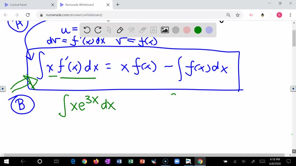 SOLVED:A useful integral a. Use integration by parts to show that if f ...