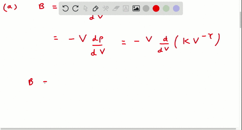 SOLVED:For adiabatic processes in an ideal gas, show that (a) the bulk modulus is given by B=-V ...