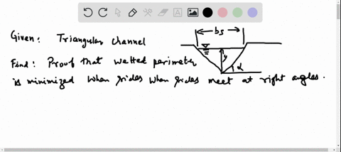 SOLVED:Consider a symmetric open channel of triangular cross section ...